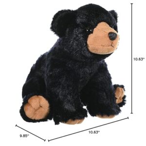 Wild Republic Black Bear Plush, Stuffed Animal, Plush Toy, Gifts for Kids, Cuddlekins 12 Inches