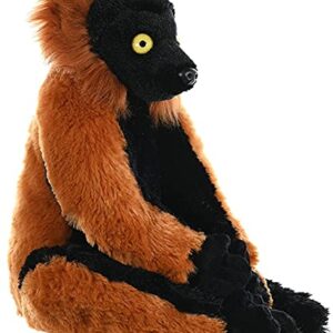 Wild Republic Red Ruffed Lemur Plush, Stuffed Animal, Plush Toy, Gifts for Kids, Cuddlekins12 Inches