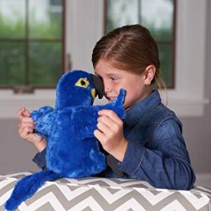 Wild Republic Hyacinth Macaw Plush, Stuffed Animal, Plush Toy, Gifts for Kids, Cuddlekins 12 Inches, Blue