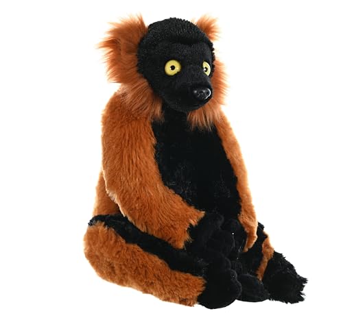 Wild Republic Red Ruffed Lemur Plush, Stuffed Animal, Plush Toy, Gifts for Kids, Cuddlekins12 Inches