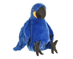 wild republic hyacinth macaw plush, stuffed animal, plush toy, gifts for kids, cuddlekins 12 inches, blue