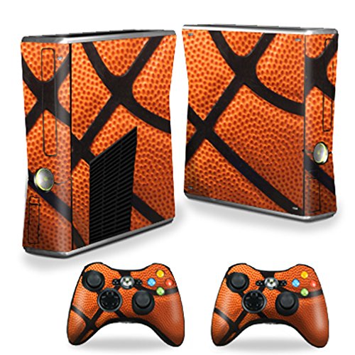 MightySkins Skin Compatible with X-Box 360 Xbox 360 S Console - Basketball | Protective, Durable, and Unique Vinyl Decal wrap Cover | Easy to Apply, Remove, and Change Styles | Made in The USA