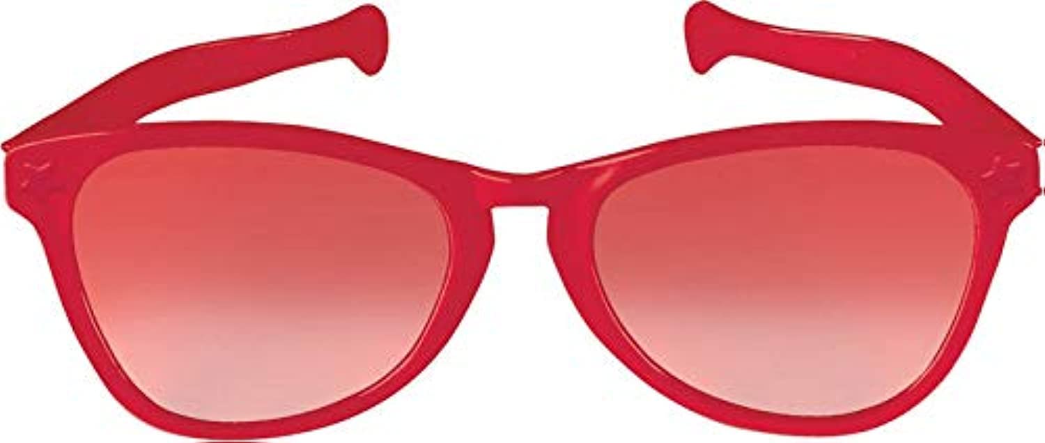 Amscan 259769.4 Red Jumbo Glasses, 1ct