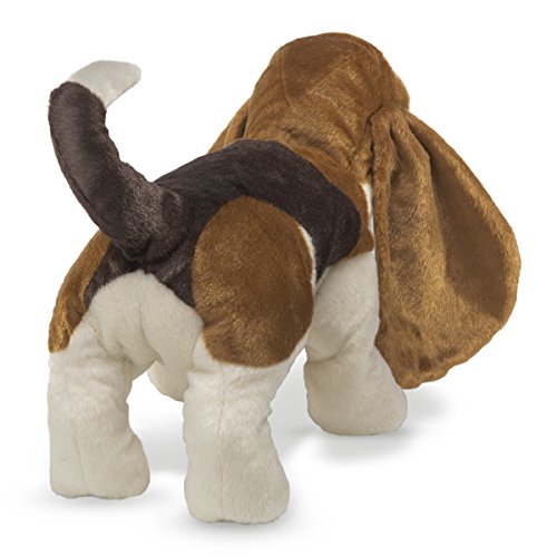 Folkmanis Basset Hound Hand Puppet , Brown, White, Black