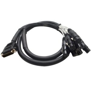 seismic audio - sa-db8xf5 - db25-8 channel xlr female 5 foot d-sub snake cable patch bay interface modular cable