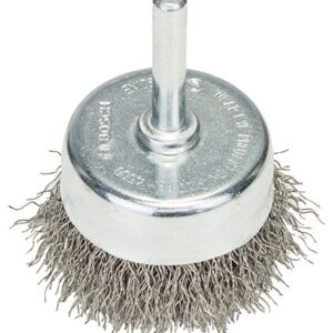 Bosch 2608622117 Shank Cup Brush Crimped Wire, 0.3mm Inox, 50mm x 6mm, Silver