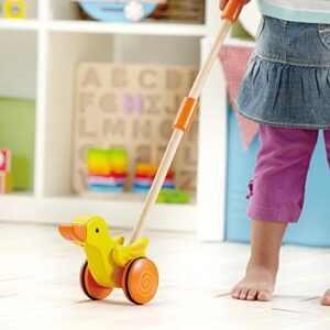 Hape Duck Wooden Push and Pull Toddler Walking Toy