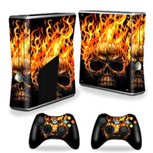 mightyskins skin compatible with x-box 360 xbox 360 s console - hot head | protective, durable, and unique vinyl decal wrap cover | easy to apply, remove, and change styles | made in the usa