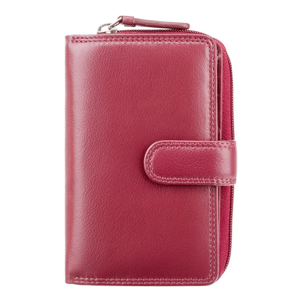 Visconti Heritage-33 Ladies Multi Soft Leather Card Holder Wallet and Purse Red