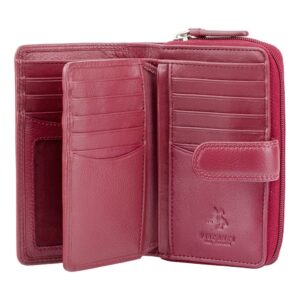 Visconti Heritage-33 Ladies Multi Soft Leather Card Holder Wallet and Purse Red