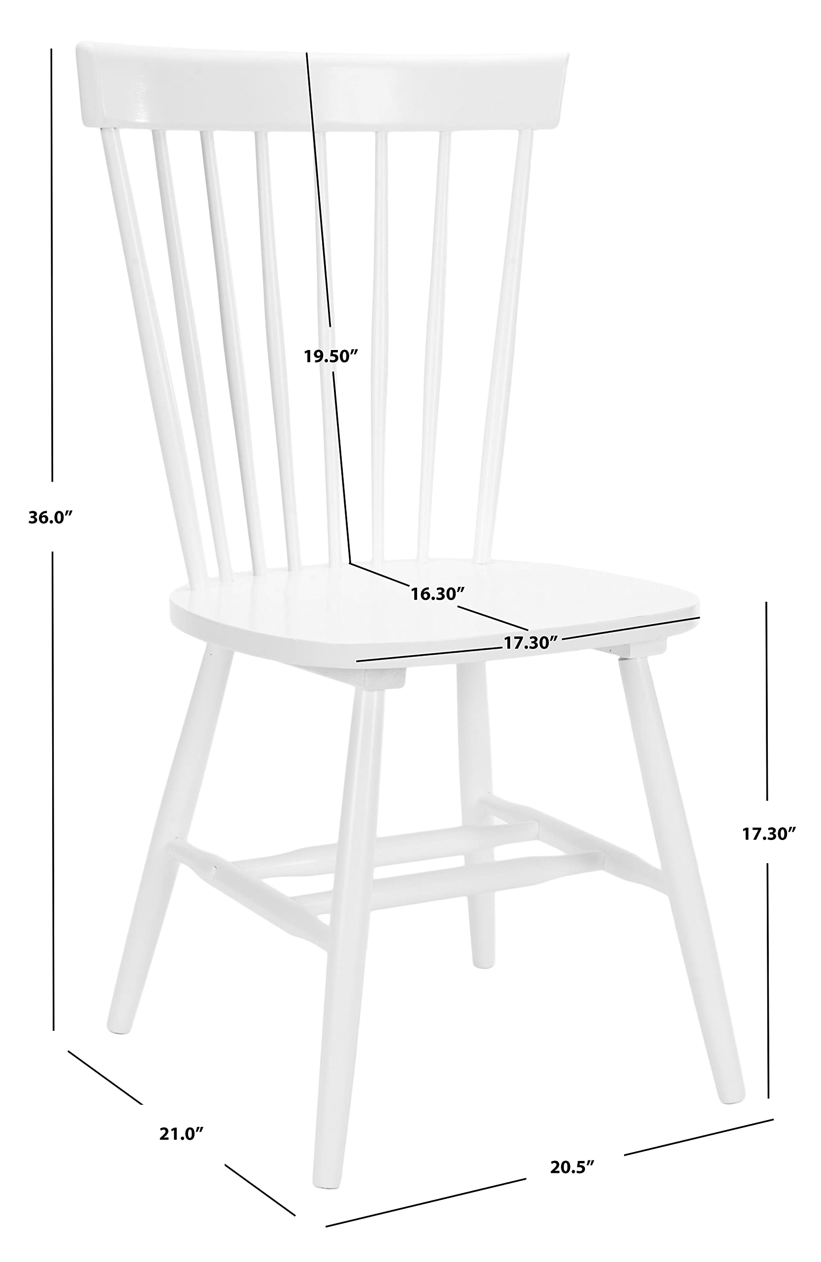 SAFAVIEH Parker Parkse Side Chair, 0, White