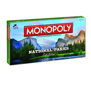 usaopoly monopoly national parks edition board game | themed national park monopoly game | buy, sell & trade iconic parks like yellowstone & the grand canyon |themed monopoly game