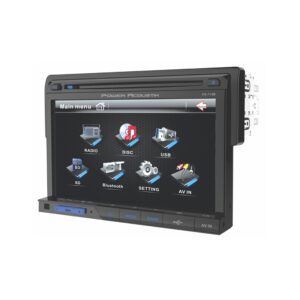 power acoustik pd-710b single-din multimedia source with detachable 7-inch oversize lcd touchscreen including bluetooth 2.0