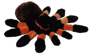 wild republic tarantula plush, stuffed animal, plush toy, gifts for kids, cuddlekins 12 inches, black, orange, brown