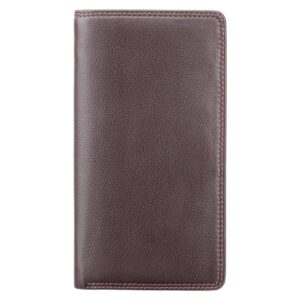 visconti heritage-12 soft leather checkbook wallet (brown) (brown)