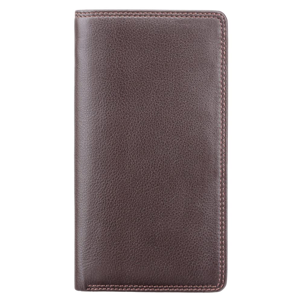 Visconti Heritage-12 Soft Leather Checkbook Wallet (Brown) (Brown)