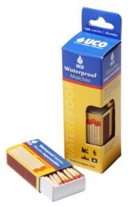 uco waterproof safety matches with water-resistant box and striker (pack of 4)