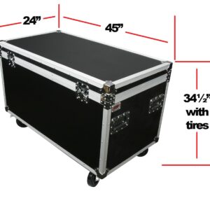 OSP Cases | ATA Road Case | Utility Truck Pack Transport Case | 45" Rubber-Lined Cable Trunk | Heavy-Duty Casters | TP4524-30