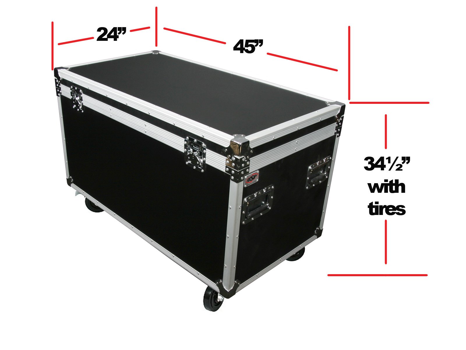 OSP Cases | ATA Road Case | Utility Truck Pack Transport Case | 45" Rubber-Lined Cable Trunk | Heavy-Duty Casters | TP4524-30