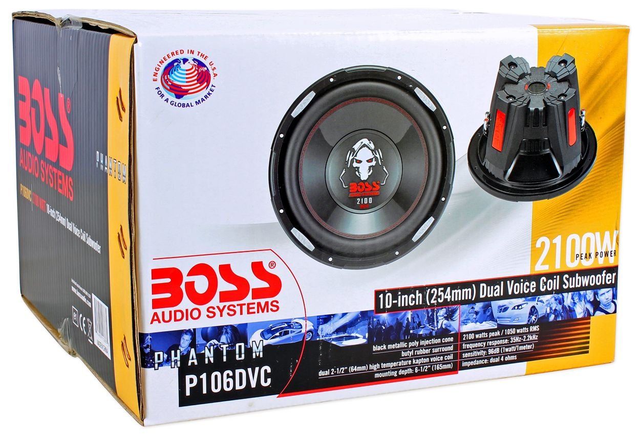 BOSS Audio Phantom P106DVC 10" 4200W DVC Car Subwoofers Power Subs Pair