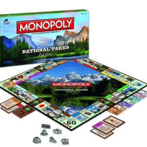 USAOPOLY Monopoly National Parks Edition Board Game | Themed National Park Monopoly Game | Buy, Sell & Trade Iconic Parks Like Yellowstone & The Grand Canyon |Themed Monopoly Game