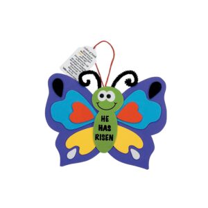 fun express the salvation story butterfly bible craft kit - makes 12 - religious diy crafts for kids and sunday school activities