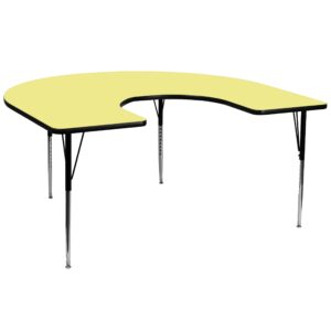 flash furniture 60x66 hrse yell activity table, 30.125 x 60 x 66, yellow