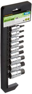 pittsburgh 9 piece 3/8" and 1/2" drive metric hex bit socket set