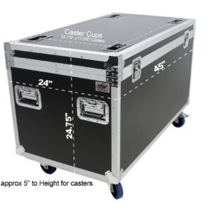 OSP Cases | ATA Road Case | Utility Truck Pack Transport Case | 45" Rubber-Lined Cable Trunk | Heavy-Duty Casters | TP4524-30