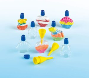 baker ross ev3043 mini shaped sand art bottles - pack of 8, for children to decorate and display, ideal kids arts and crafts project