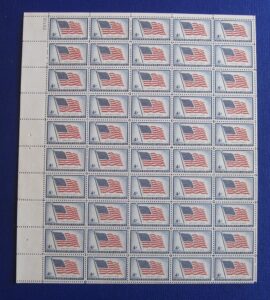 usps old glory full sheet of 50 x 4 cent stamps scott 1094