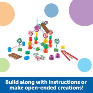 Learning Resources Candy Construction Building Set - 92 Pieces, Ages 4+,Toddler Learning Toys, Fine Motor Building Toy, Preschool Toys, STEM Toys