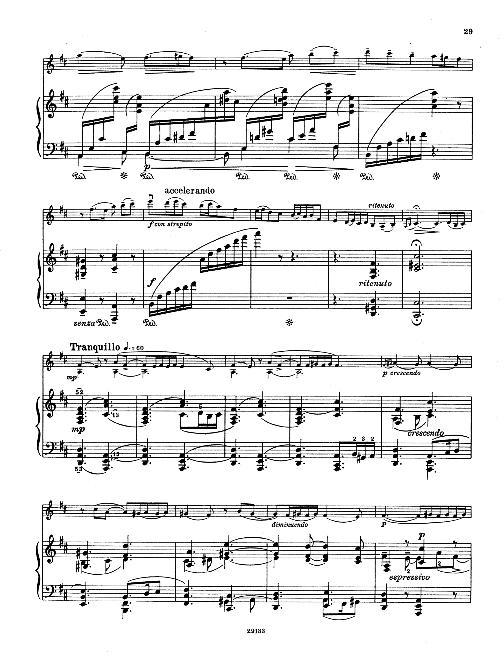 Violin Sonata No.1, Op.21 by Nikolay Medtner - Complete Score, All Movements (Student Facsimile)