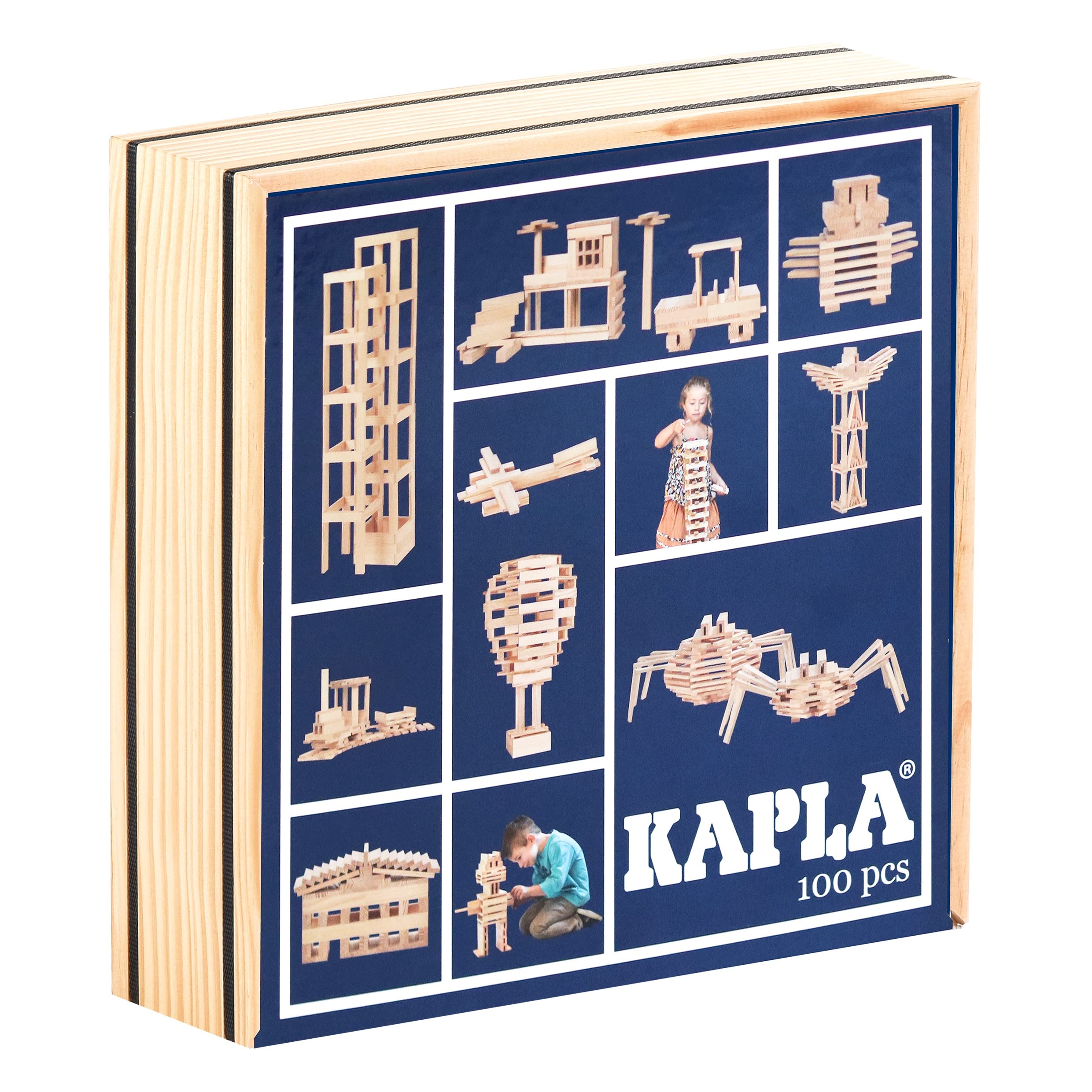 KAPLA Wooden Construction Set 100 Building Planks