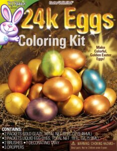 easter unlimited 24 karat easter egg coloring kit, multi