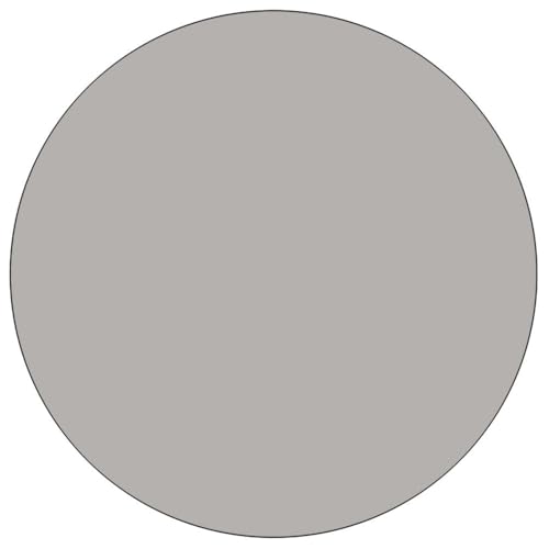 Flash Furniture Wren 48'' Round Grey HP Laminate Activity Table - Height Adjustable Short Legs