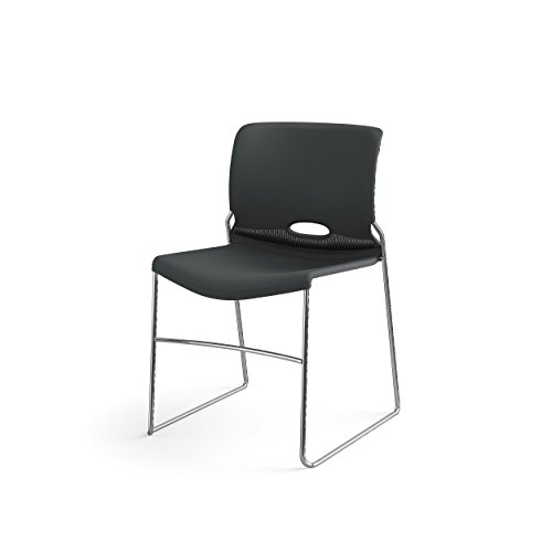 HON Olson Stacking Chair - Guest Chair for Office, Cafeteria, Break Rooms, Training or Multi-Purpose Rooms, Lava, 4 pack (H4041)