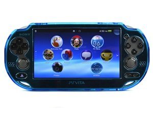 cosmos ® light blue protection hard case cover for playstation ps vita 1000, fits for oval start & select button only