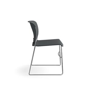 HON Olson Stacking Chair - Guest Chair for Office, Cafeteria, Break Rooms, Training or Multi-Purpose Rooms, Lava, 4 pack (H4041)