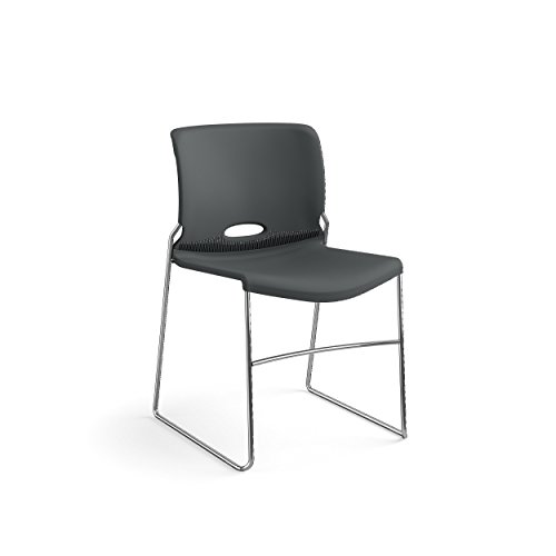 HON Olson Stacking Chair - Guest Chair for Office, Cafeteria, Break Rooms, Training or Multi-Purpose Rooms, Lava, 4 pack (H4041)