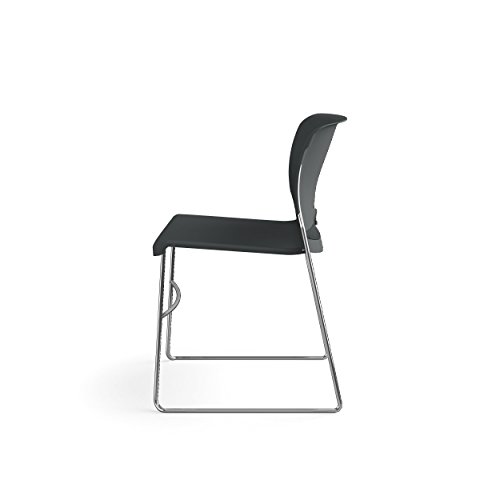 HON Olson Stacking Chair - Guest Chair for Office, Cafeteria, Break Rooms, Training or Multi-Purpose Rooms, Lava, 4 pack (H4041)