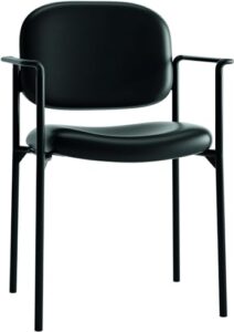 hon scatter office guest chair stackable waiting room chairs with arms - side leather office guest chairs & reception chairs with wheels - lobby chairs for conference, breakroom, church, school, work