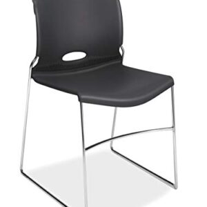 HON Olson Stacking Chair - Guest Chair for Office, Cafeteria, Break Rooms, Training or Multi-Purpose Rooms, Lava, 4 pack (H4041)