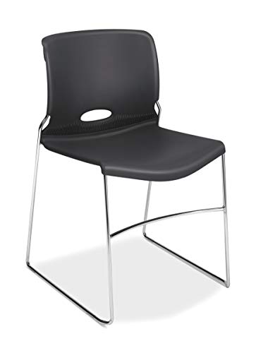 HON Olson Stacking Chair - Guest Chair for Office, Cafeteria, Break Rooms, Training or Multi-Purpose Rooms, Lava, 4 pack (H4041)