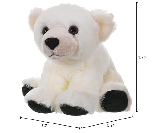 Wild Republic Polar Bear Baby Plush, Stuffed Animal, Plush Toy, Gifts for Kids, Cuddlekins 8", Multi (10845)