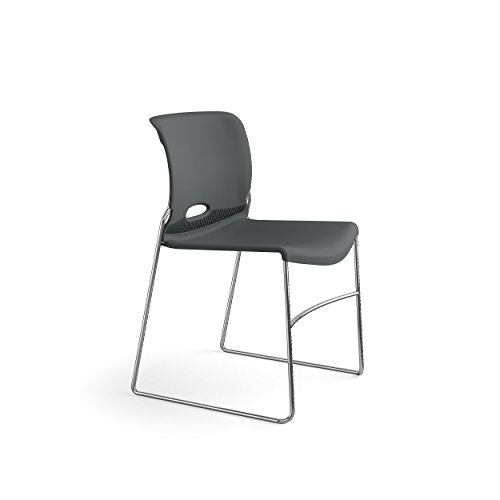 HON Olson Stacking Chair - Guest Chair for Office, Cafeteria, Break Rooms, Training or Multi-Purpose Rooms, Lava, 4 pack (H4041)