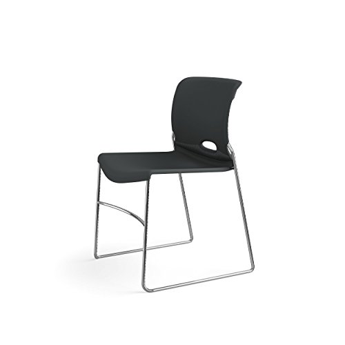 HON Olson Stacking Chair - Guest Chair for Office, Cafeteria, Break Rooms, Training or Multi-Purpose Rooms, Lava, 4 pack (H4041)