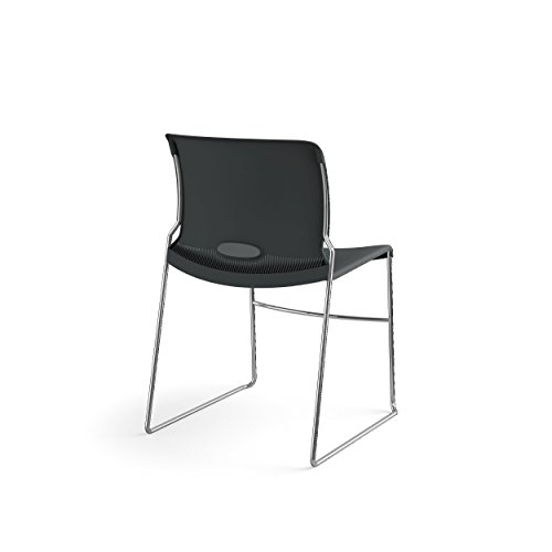 HON Olson Stacking Chair - Guest Chair for Office, Cafeteria, Break Rooms, Training or Multi-Purpose Rooms, Lava, 4 pack (H4041)