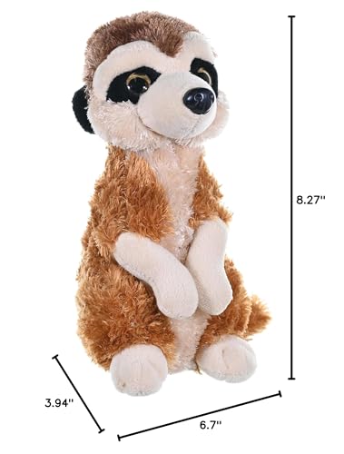 Wild Republic Meerkat Plush, Stuffed Animal, Plush Toy, Gifts For Kids, Cuddlekins 8 Inches