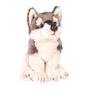 DEMDACO Little Silver Grey Wolf Children's Plush Beanbag Stuffed Animal Toy, 5.5 Inch (Pack of 1)